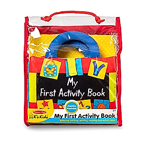 Melissa & Doug K’s Kids My First Activity Book 8-Page Soft Book for Babies and Toddlers - Early Learning Developmental Plush Soft Activity Book
