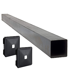 RV Bumper Raw 14 Gauge Steel | Standard 4" x 4" Bumper | RV Rear Bumper (with Bumper Plugs)