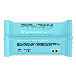 Aesthetica Makeup Removing Wipes - Face & Eye Makeup Remover Wipes - 6 Pack Bulk (180 Wipes Total) Hypoallergenic & Dermatologist Tested - Oil & Fragrance Free - Made in USA