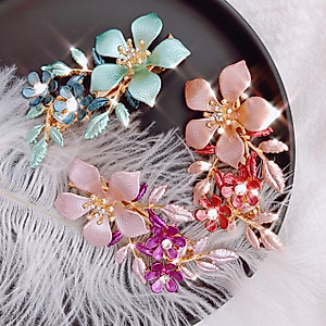 3PCS Large Flower Metal French Hair Styling Alligator Clips Accessories Women Girls