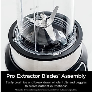 Ninja BN401-A Nutri Pro Compact Personal Blender, Auto-iQ Technology, 1100-Peak-Watts, for Frozen Drinks, Smoothies, Sauces & More, with (2) 32-oz. To-Go Cups & Spout Lids, Gray (2) 32-oz. To-Go Cups, Dark Gray)