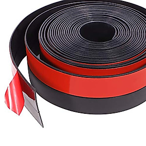 TORRAMI Wide Silicone Weather Stripping 3 inch Width 20 Feet Length, Draft Stopper Seal for Barn and Garage Door Under Bottom,Top, Sides, Black
