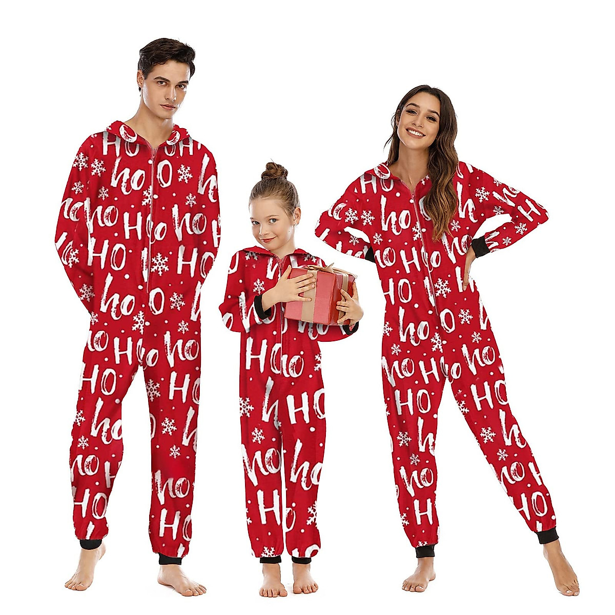 Christmas Pajamas Family Matching Pyjamas Set Holiday Sleepwear Pjs Gifts for Mens Womens Reindeer Loungewear Xmas Jumpsuit Mom L