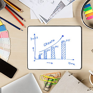 White Board Dry Erase - 14" X 11"，Dry Erase Board，Small White Board with 6 Markers（Double Sided Whiteboard）