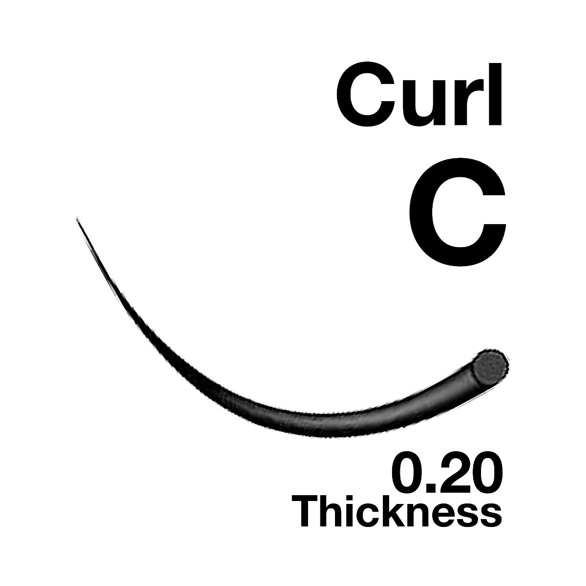 EMILYSTORES Eyelash Extensions 0.20mm Thickness C Curl 8mm Length Natural Looking Individual Volume Eyelashes For Lash Extensions(0.20,C,8mm)