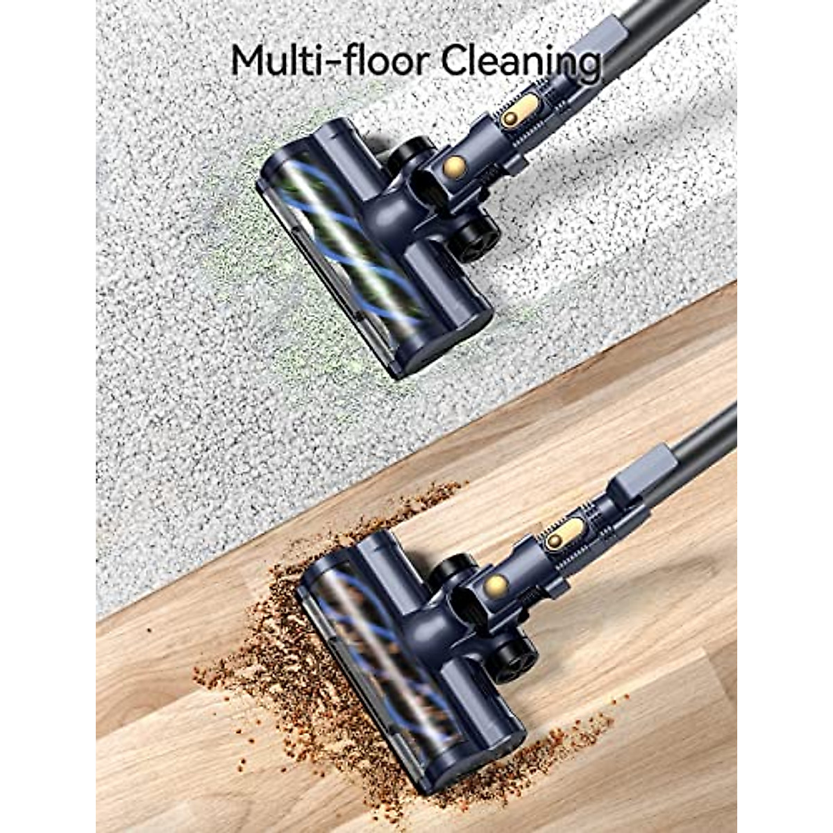 Voweek Cordless Vacuum Cleaner, Lightweight Stick Vacuum Cleaner with Powerful Suction, Detachable Battery, Self-Standing, 1.3L Dust Cup, 4 in 1 Handheld Vacuum for Home Hard Floor Carpet Pet Hair