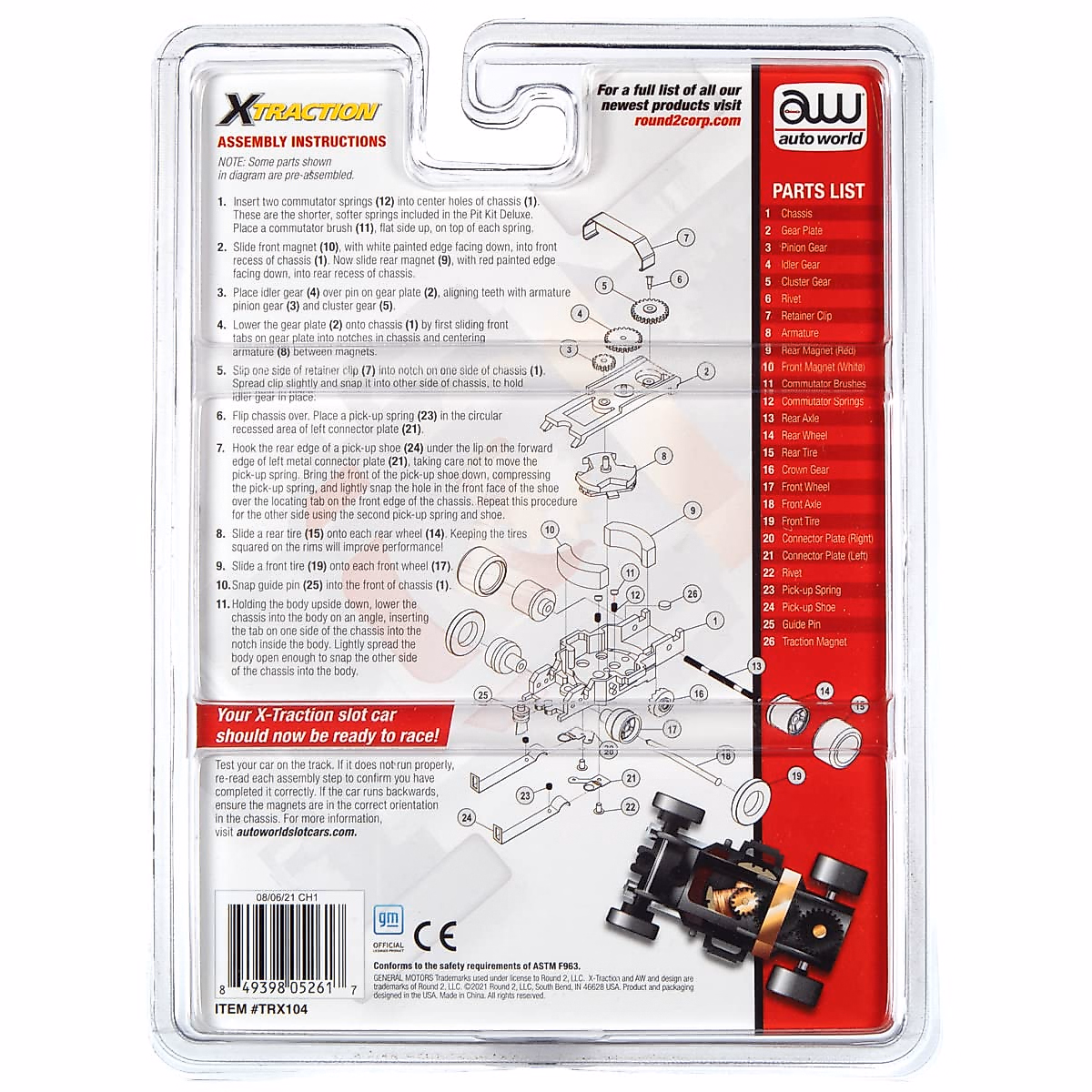 Auto World X-Traction Deluxe Pit Kit (w/1955 Bel Air Body) HO Scale Slot Car