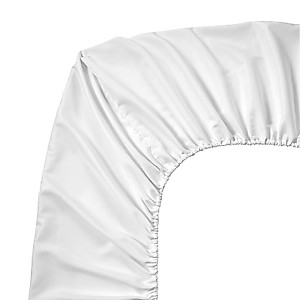 FreshCulture Twin Fitted Sheets, Bulk Pack of 6, Deep Pocket, Soft Microfiber Bottom Sheets for Home, Salons, Hotels, Twin Size Fitted Sheets Only (White)