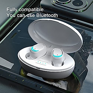 Fingerprint Control Wireless Earbuds Bluetooth 5.2 Headphones with Charging Case Bluetooth Headphones with Mics Power Display for Music Sports Working