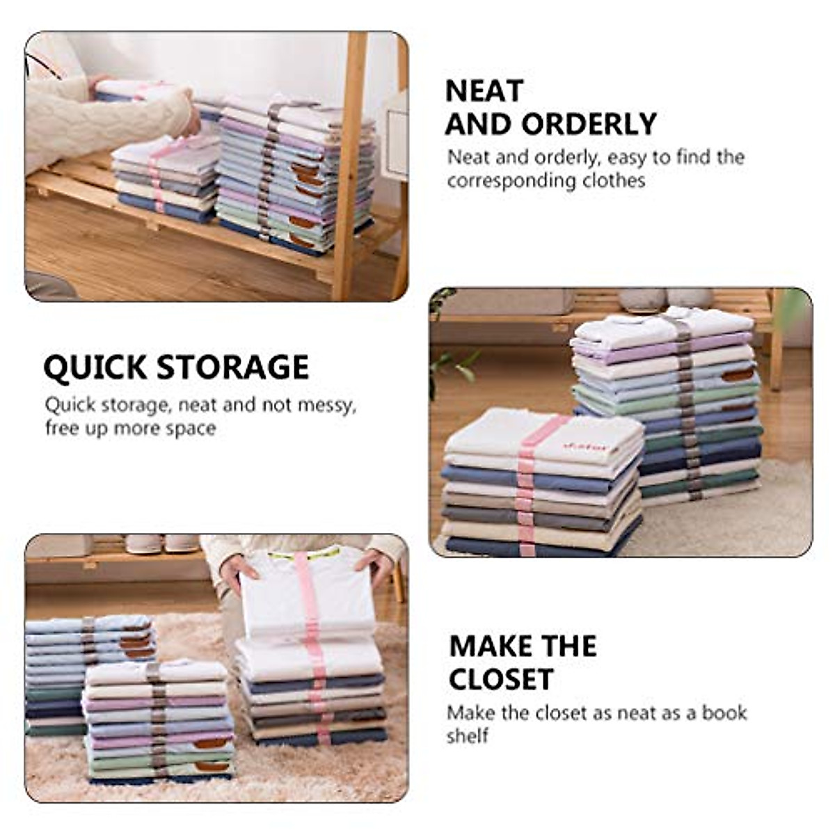 PATKAW 5PCS Shirt Folding Board Clothes Folder Plastic Laundry Folders Helper with Ribbon Clothing Dividers for Kid and Adult to Fold Clothes Pink