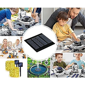 10Pcs Mini Solar Panels for Solar Power, 2V 80mA Mini Solar Panel Kit DIY Electric Toy Photovoltaic Cells Solar Epoxy Cell Charger 2.13"*2.13" (54mm*54mm)