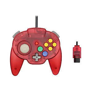 Intec Gaming Warrior 64 Wired Controller for Original Nintendo 64 N64 Console (Red)