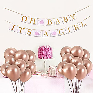 Rose Gold Metallic Chrome Balloons,60pcs 12 inch Latex Party Balloons for Birthday Wedding Bridal Shower Decoration