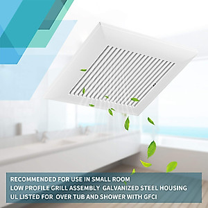 Tech Drive Very-Quiet 80 CFM, 1.5 Sone No Attic access Needed Installation Bathroom Ventilation and Exhaust Fan