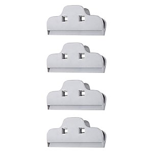 EYAKEG 4 Pack Chip Bag Clip Heavy Duty 4 inch 10CM Food Clips Sealer for Kitchen Storage Snack Bread Sealing Chips Bags Clamp Air Tight Fresh-Keeping Plastic Seal Grip, Grey