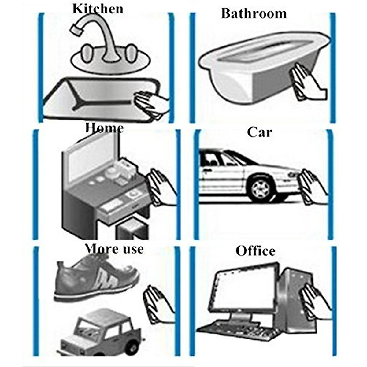 USMYTHA 100Pcs/lot Magic Melamine Cleaning Sponge Multi-Functional Foam Eraser Pads 10x6x2CM(4x2.4x0.8 inch)