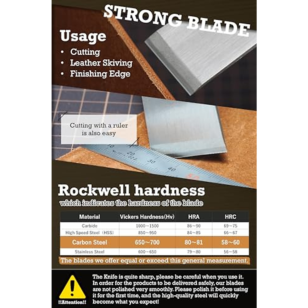 SHINTARO Authentic Leather Knife (35mm / 1.5 in)