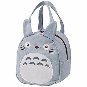Skater My Neighbor Totoro Die Cut Lunch Bag with Zip Closure - Totoro Grey