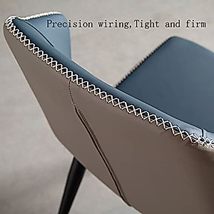 LAREDU Kitchen Dining Chair Set of 6 PU Leather Kitchen Living Room Lounge Counter Chairs Ergonomics Seat Sturdy Carbon Steel Metal Legs (Color : Red)