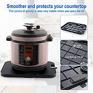 Vidafelic Two-Way Appliance Rolling Tray,8 Wheels Load 110LBS Extra Wide Sliding Tray Accessories for Heavy Duty Stand Mixer Air Fryer Coffee Maker and Blender,16.9"Wide by 12.8"Deep