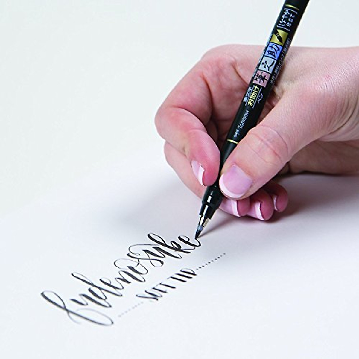 Tombow Fudenosuke Brush Pen for Lettering Calligraphy, Black, Soft Tip (GCD-112) - Pack of 3