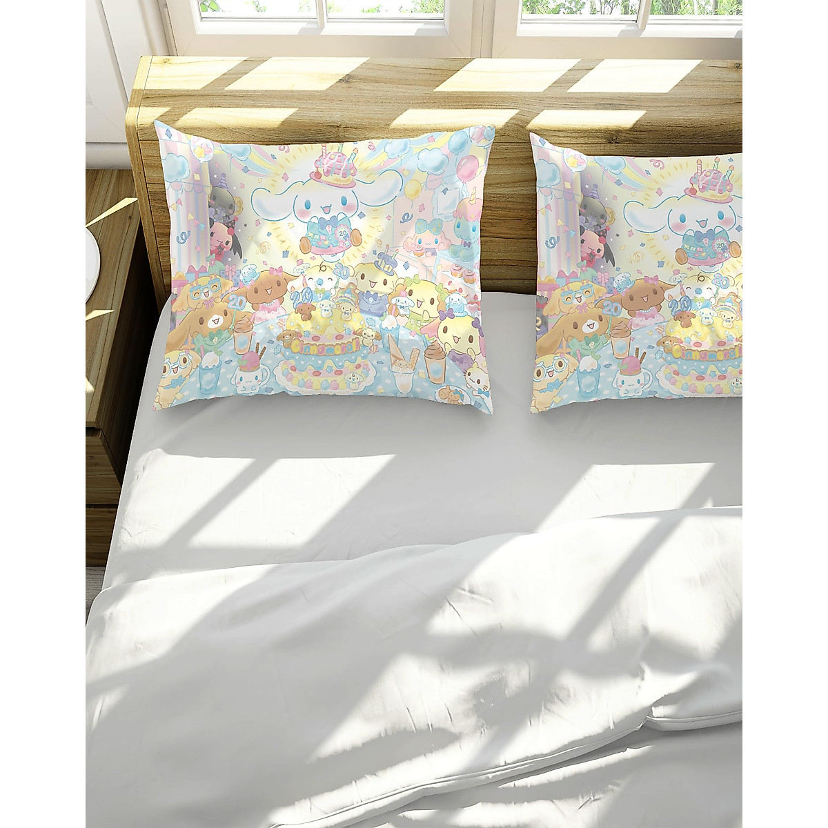 EIANLAI 3 Piece Anime Bedding Set 3D Printed Cartoon Soft Duvet Cover Set for Bedroom (1 Duvet Cover & 2 Pillowcases)-Twin