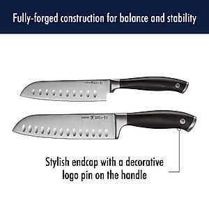 HENCKELS Forged Elite Razor-Sharp 2-Piece Santoku Knife Set, German Engineered Informed by 100+ Years of Mastery