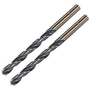 uxcell Straight Shank Twist Drill Bits 7mm High Speed Steel 4341 with 7mm Shank 2 Pcs for Stainless Steel Alloy Metal Plastic Wood