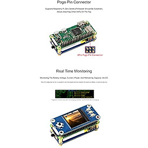 UPS HAT (C) for Raspberry Pi Zero Boards, Provides 5V Uninterruptible Stable Power, with Pogo Pin Connector