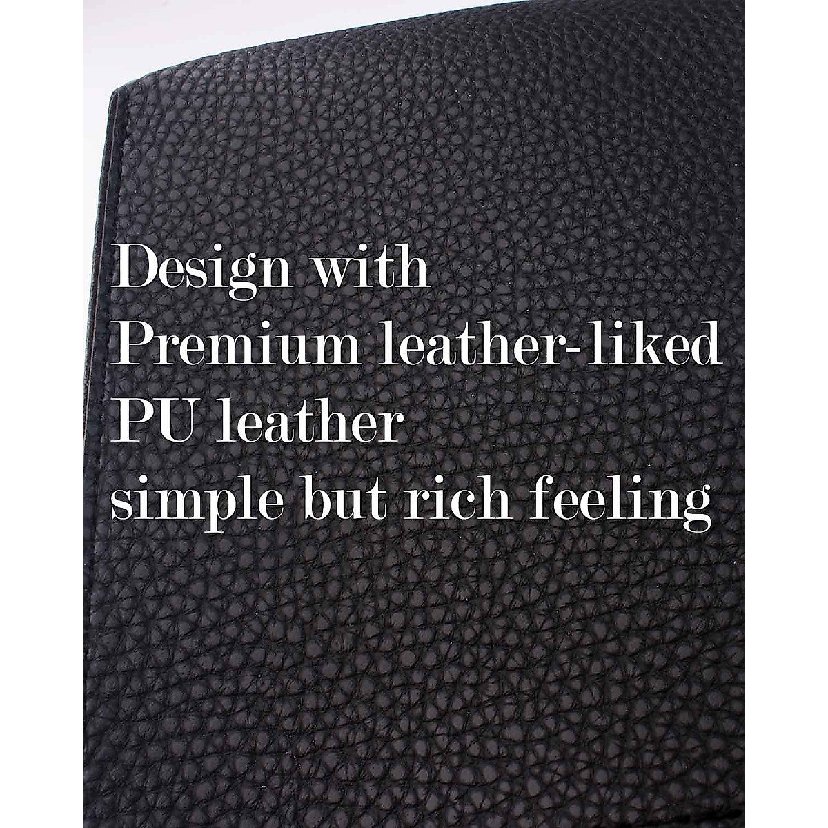 Tissue Box Holder Rectangular Leather – with Bottom Belt [JESMINI, Black] Modern Long PU Leather Rectangle Tissue Box Cover Holder Decorative for Bathroom Vanity Countertop/Night Stands/Office Desk