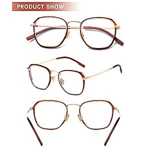 DUCO Blue Light Glasses For Women Computer Glasses Blue Ray Blocking Glasses For Men Womens Fashion Eyeglasses W014