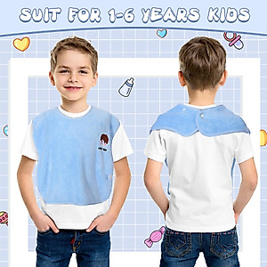 Newwiee 9 Pieces Baby Food Bibs Unisex Toddler Bibs for Feeding Soft Adjustable Large Towel Bibs Water Absorbent Oral Fleece Drooling Bibs with Snaps for Girls Boys Eating Teething, 9 Styles