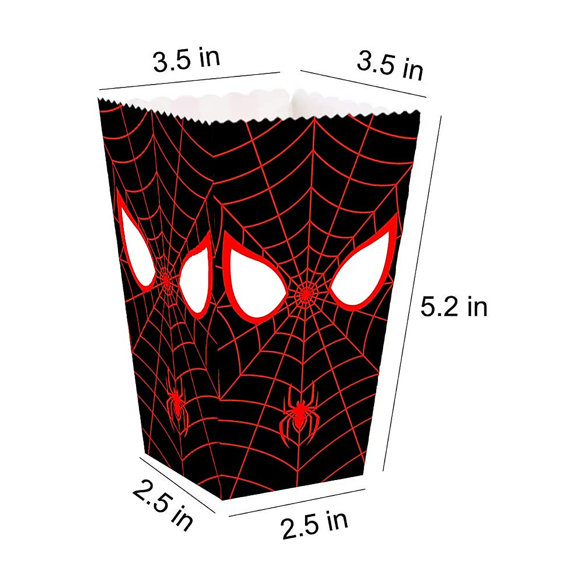 20PCS Spidey Party Favor Miles Morales Popcorn Boxes Spiderman Goodie Boxes for Spidey And His Amazing Friends Party Supplies