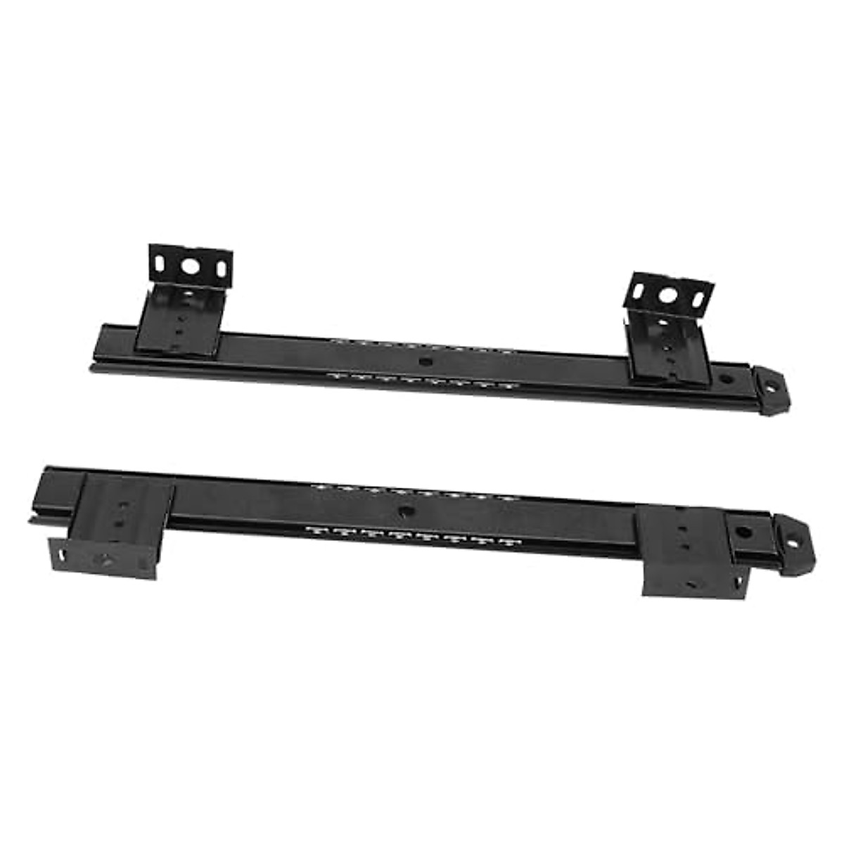 2Pcs 22 Inch Keyboard Slide Drawer Slide Thickened Cold Rolled Steel Computer Drawer Tray Accessories Computer Desk Keyboard Slide Rail Bracket(Black)