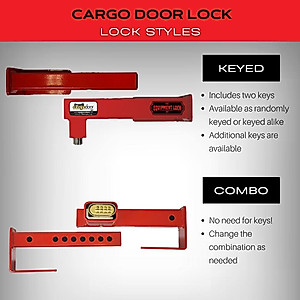 Equipment Lock Cargo Door Lock - Powder Coated Steel, Maximum Security Semi Trailer Door Lock - Semi Truck Accessories and Trailer Security (Keyed Differently)