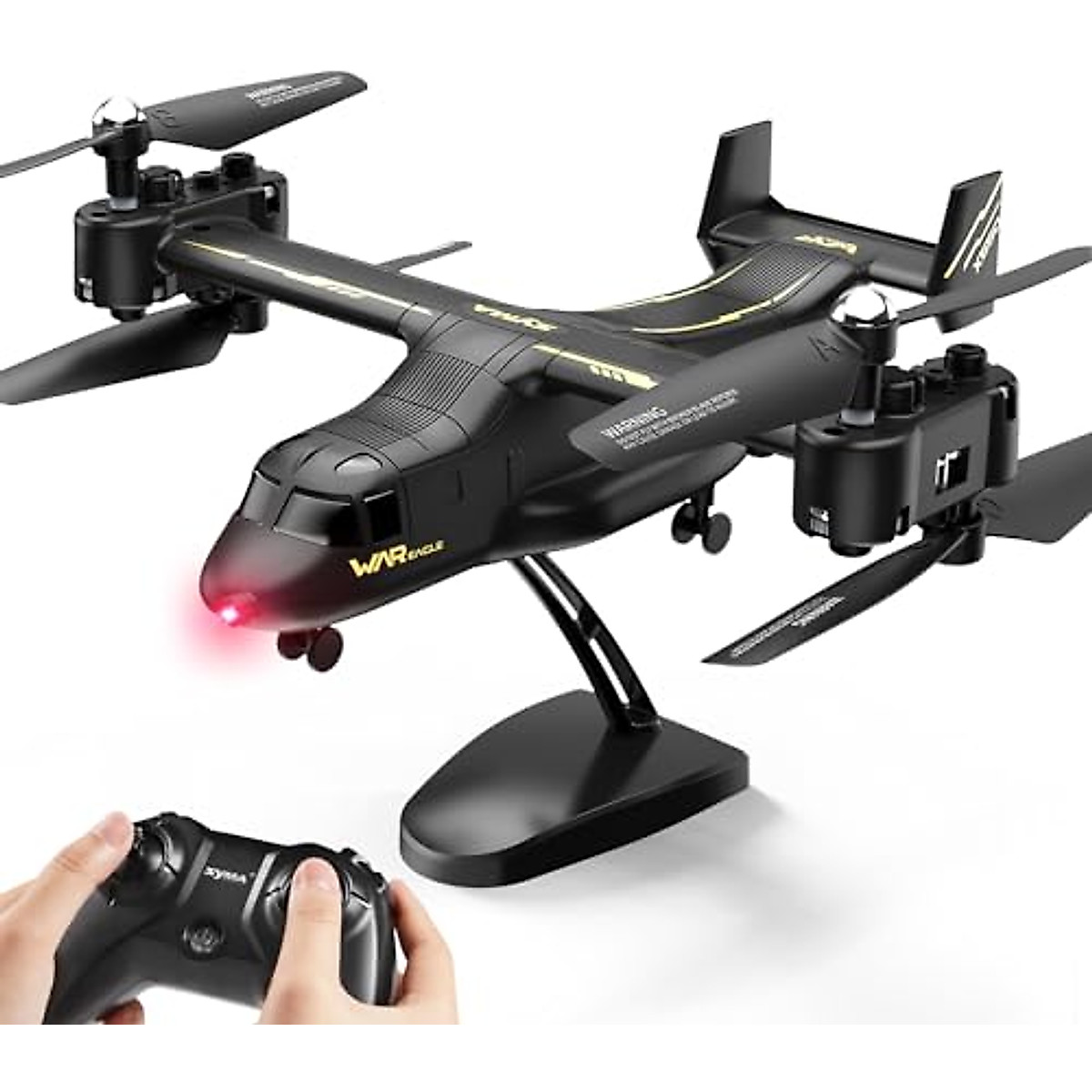 SYMA RC Helicopter for Kids and Military Fans, Remote Control Helicopter Toys with Multiple Stunt Flying, One Key Take Off/Landing, Low Battery Reminder, 4 Channel Fly and 2 Speeds, Black