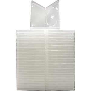 Square Deal Recordings & Supplies - (50) Empty Standard Clear 14MM Replacement Boxes - Compatible With Playstation 3 (PS3) - #VGBR14PS3CL