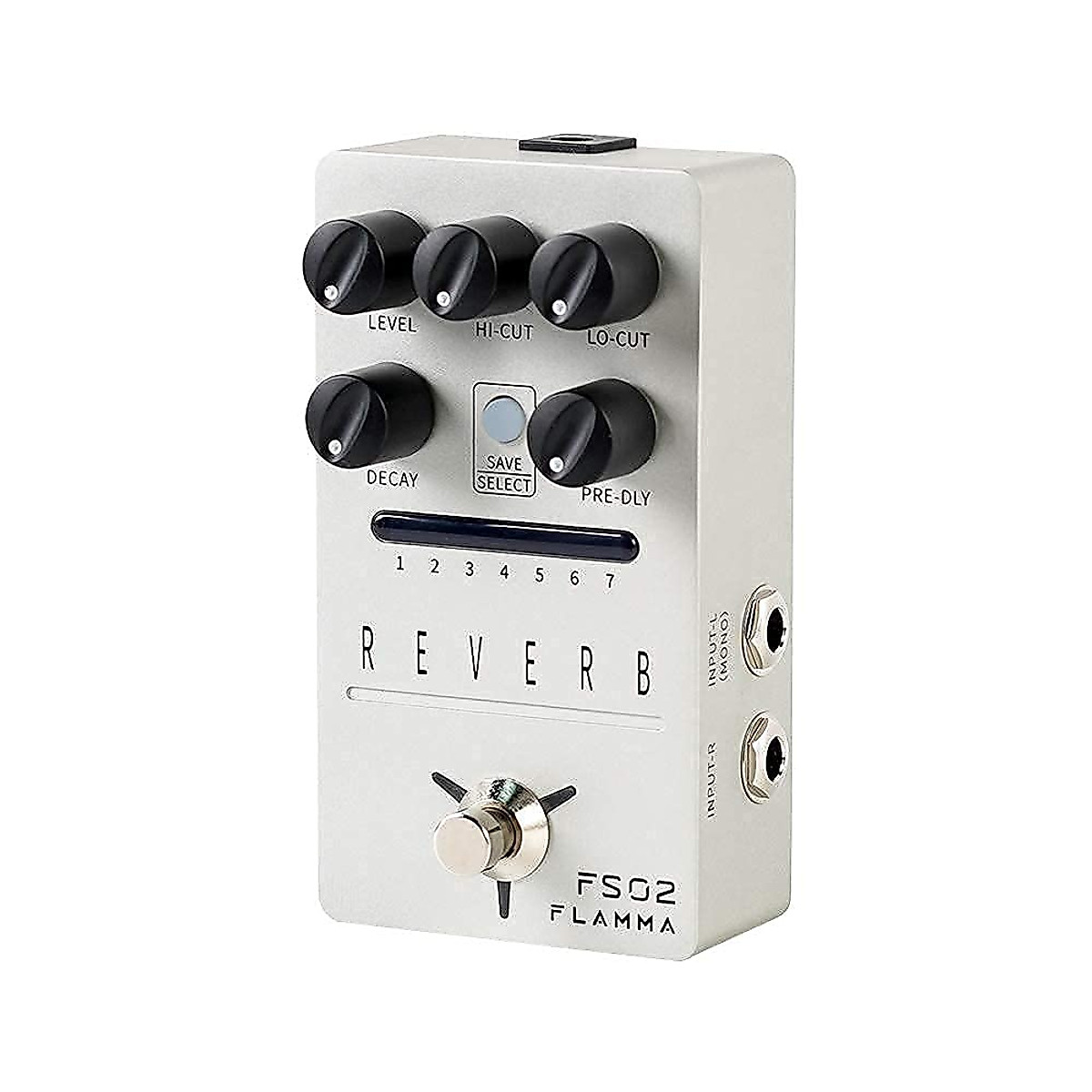 FLAMMA FS02 Stereo Digital Reverb Pedal with 9V 300mA Power Supply