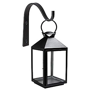 Mkono Plant Hanger Bracket 3 Inch, Iron Wall Hooks Decorative Coat Hook for Hanging Planter, Lanterns, Mason Jar, Bird Feeders, Wind Chimes, Hat, Indoor Outdoor Rustic Home Decor, 4 Pack