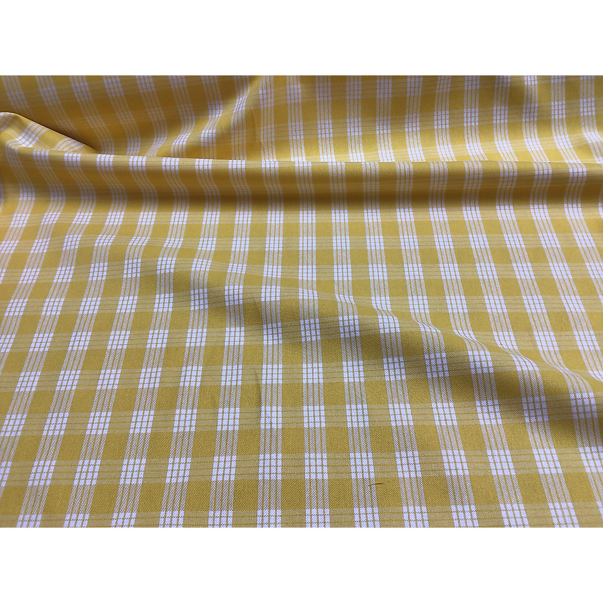 Yellow Palaka Hawaiian Print Fabric by The Yard