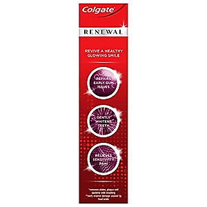 Colgate Renewal Gum Toothpaste Gel, Sensitive Toothpaste for Gingivitis and Improved Gum Health, Mint Gel, Sugar Free, Enamel Safe, Gluten Free, Vegan, 2 Pack, 3 Oz Tubes