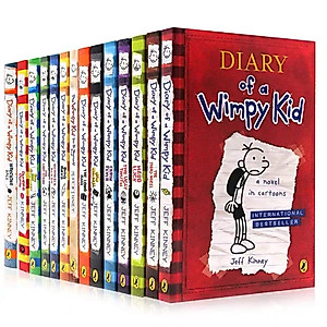 A Library of Diary of A Wimpy Kid 1-16 Books Set Collection Box Set