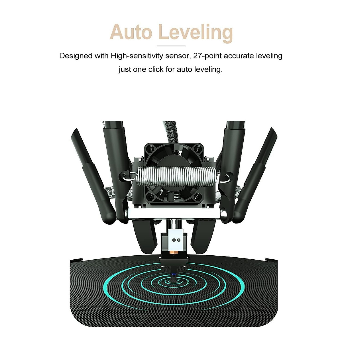 FLSUN Super Racer - 200 mm/s fast 3D printer, 2800 + mm/s², FDM Delta 3D printer with self-leveling resume 1.75 PLA DIY 3D printers print size Φ260 x 330 mm. (SR)