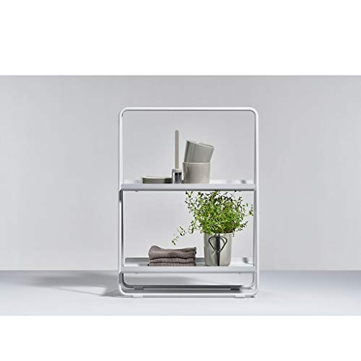 Zone Denmark Metal Adjustable Storage Shelving Unit | Maximize Space and Style | Ideal for Bedroom, Kitchen, and Bathroom | Organize with Elegance and Versatile Storage Solution- Small (Black)