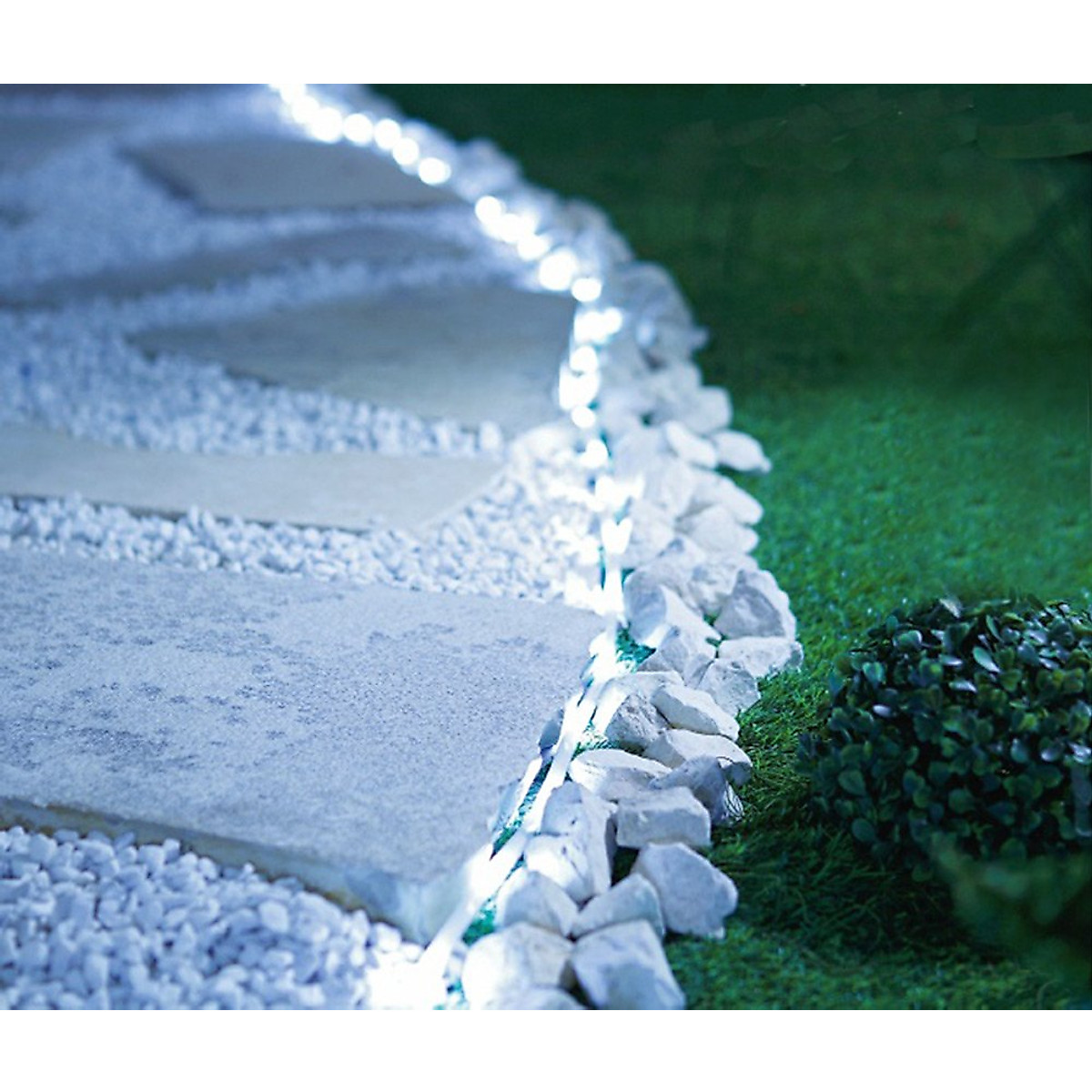 Ntsevsun Solar Rope Lights Outdoor, Waterproof 50 LED Solar String Light, Decoration Light for Outdoor,Garden,Gate,Patio,Yard,Lawn,Home,Wedding,Christmas Party (White) Pack of 2