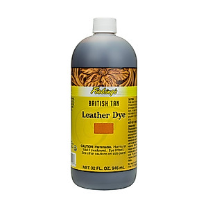 Fiebing's FILDYE17P032Z Leather Dye - British Tan, 32 oz