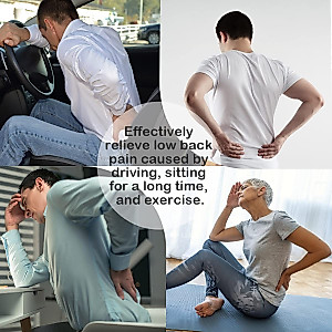 awave bloom Inflatable Lumbar Support Pillow for Car Seat and Office Chair, with Adjustable Internal Air System, Back Support for Home, Travel