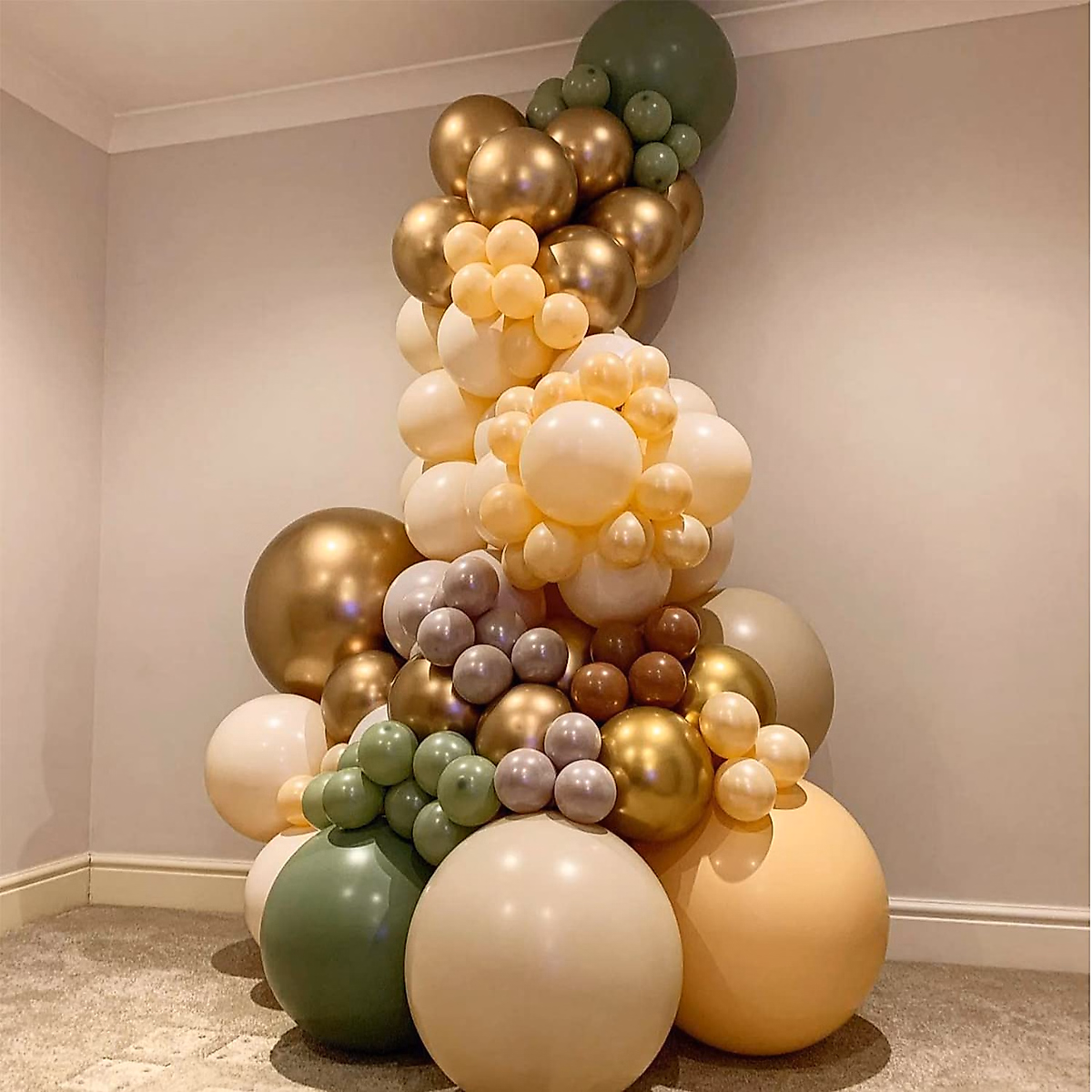 White Sand Balloons Party Balloons 18 Inch 10 Pack Cream White Latex Balloons for Baby Shower Happy Birthday Party Decorations