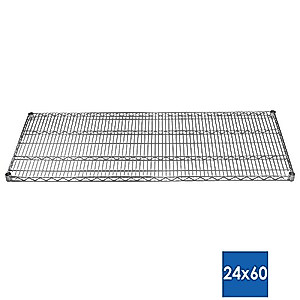 Shelving Inc. 24" d x 60" w x 84" h Chrome Wire Shelving with 5 Shelves