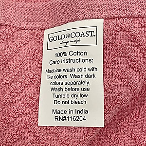 100% Cotton 8 PC Textured Washcloth Set in Pastel Pink, White, Green and Blue